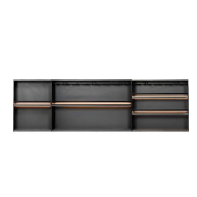 China Metal Aluminiumf Decorative Kitchen Spice Rack Wall Storage Rack Shelf Wine Rack Shelf Cabinet Parts for sale