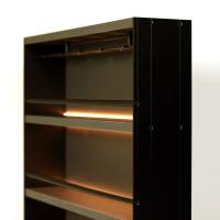 China Metal Aluminiumf Decorative Kitchen Spice Rack Wall Storage Rack Shelf Wine Rack Shelf Cabinet Parts for sale