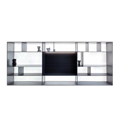 China Latest Living Room Wall Hung Tv Light Tv Stand Cabinets Furniture Set Design Modern Luxury Floating Black Tv Units Cabinet for sale