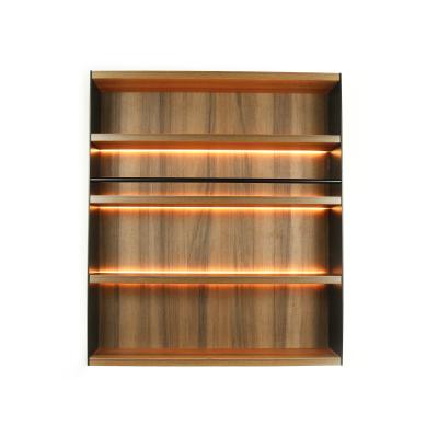China Italian Design Aluminum Hardware Wine Display Bar Cabinet Shelf Kitchen Rack with LED Living Room Cabinets for sale