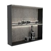 China Italy Style Cabinet Aluminum Wood Storage Holders & Racks for Kitchen Wine Display Bar Cabinet for sale