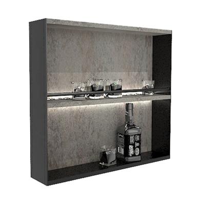 China Italy Style Cabinet Aluminum Wood Storage Holders & Racks for Kitchen Wine Display Bar Cabinet for sale