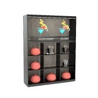 China Italy Style Cabinet Aluminum Wood Storage Holders & Racks for Kitchen Wine Display Bar Cabinet for sale