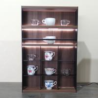 China Italy Style Cabinet Aluminum Wood Storage Holders & Racks for Kitchen Wine Display Bar Cabinet for sale
