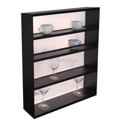 China XJ1083 Wholesaler Price Led Light Kitchen Shelves Storage Rack Cabinet Home Furniture for sale