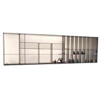 China Living Room Decoration Aluminum Alloy Wall Mounting Hanging Storage Shelves Racks Cabinet With Backboard Light for sale