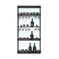 China OEM Luxury Aluminum Wood Shelf Racks Organizer with Island for Hardware Furniture Living Room Cabinets for sale