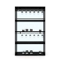 China OEM Luxury Aluminum Wood Shelf Racks Organizer with Island for Hardware Furniture Living Room Cabinets for sale