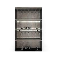 China OEM Luxury Aluminum Wood Shelf Racks Organizer with Island for Hardware Furniture Living Room Cabinets for sale