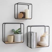 China Modern Wall-Mounted Iron Storage Shelves Foldable Bookcases for Living Room Bathroom Kitchen Dining Made of Steel for sale