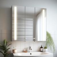 China Factory Size Customization Cabinet Mirror Modern Simplicity Bathroom Smart Aluminum Mirror With LED for sale