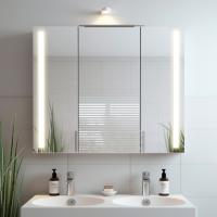 China Factory Size Customization Cabinet Mirror Modern Simplicity Bathroom Smart Aluminum Mirror With LED for sale