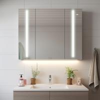 China Factory Size Customization Cabinet Mirror Modern Simplicity Bathroom Smart Aluminum Mirror With LED for sale