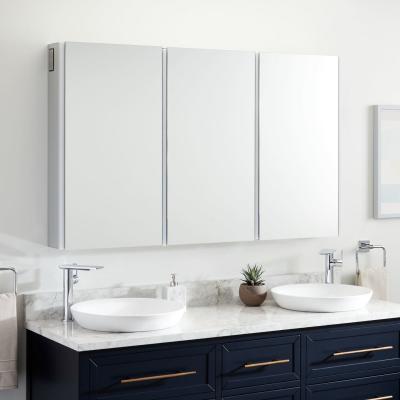 China Wholesale Elegant Interior Medecine Cabinet Shower Large Lighted Mirror Bath Bathroom Smart LED Mirror Cabinet with Storage for sale