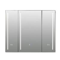 China Wholesale Elegant Interior Medecine Cabinet Shower Large Lighted Mirror Bath Bathroom Smart LED Mirror Cabinet with Storage for sale