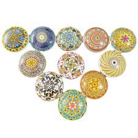 China Vintage Bohemian Ceramic Handle Knob Classic Style Cartoon Kitchen Bedroom Drawer Cabinet Door Handle for sale