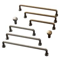China New Zinc Vintage American Hardware Antique Bronze U Shape Durable Entry Cabinet Door Handle Knobs for Drawer Easy Installation for sale