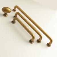 China New Zinc Vintage American Hardware Antique Bronze U Shape Durable Entry Cabinet Door Handle Knobs for Drawer Easy Installation for sale