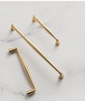 China Contemporary Gold Brass Zinc Pull Handles & Door Knobs for Exterior Outdoor Kitchen Bedroom Bathroom-Easy Installation for sale