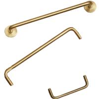 China Brass Handle Nordic Modern Minimalist Luxury Dresser Drawer Wardrobe Door Copper Retro Gold Long Durable Handle for sale