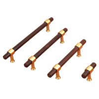 China Modern Single Hole Gold Knob Light Luxury Brass Walnut Design for Nordic Wardrobe Drawer and Cabinet for Kitchen Wine Storage for sale