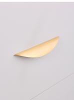 China Modern Minimalist Solid Brass Invisible Handle Light Luxury Gold Drawer Pull Wardrobe Door Handle for Kitchen & Exterior Use for sale