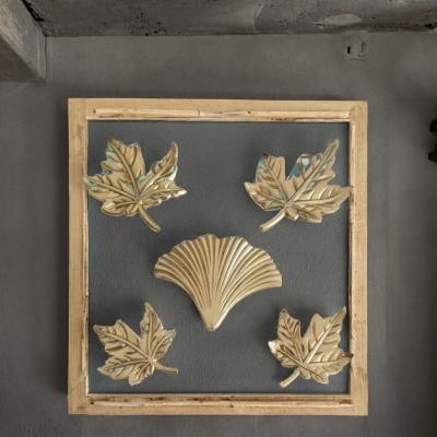 China Light Luxury Nordic Gold Knob Creative Ginkgo Leaf Brass Handle for Kitchen Cabinets Bedroom Dressers Single Hole Application for sale