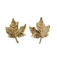 China Light Luxury Nordic Gold Knob Creative Ginkgo Leaf Brass Handle for Kitchen Cabinets Bedroom Dressers Single Hole Application for sale