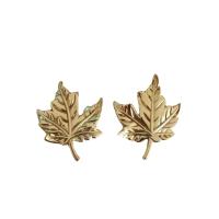 China Light Luxury Nordic Gold Knob Creative Ginkgo Leaf Brass Handle for Kitchen Cabinets Bedroom Dressers Single Hole Application for sale