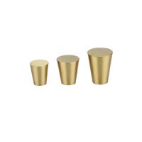 China Modern Minimalist Solid Brass Cone Handle Single Hole Cabinet Door Knob for Kitchen & Bedroom Furniture Gold Drawer Brass Gold for sale