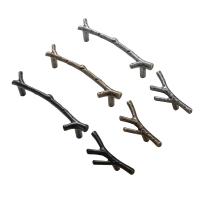 China Modern Minimalist Black Zinc Cabinet Hardware Wine Rack Drawer Wardrobe Door Furniture Branch Handle for Dresser Use Living Room for sale