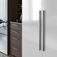 China Modern Long Aluminium Alloy Door Pull Handle Golden Grey Wardrobe Handles with Screws for sale