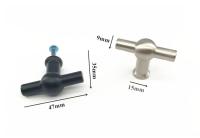 China Modern Black Dresser Kitchen Cabinet T-Bar Pull Handle Factory Custom Zamak Material for Wardrobe Drawer Home Decoration for sale