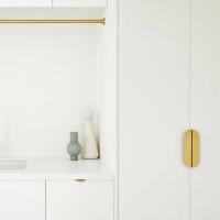 China Hot Sale 200mm Brushed Gold Aluminum Drawer Pull Handles Knobs Cabinet Cabinet for Flat Furniture Wardrobes Dressers Kitchens for sale