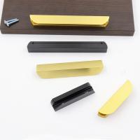 China Modern Minimalist Solid Aluminum Brushed Golden Pull Handle for Kitchen Bedroom Cabinets/Drawers Screws-Durable Easy for sale