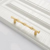 China New Design Bamboo Shape T-Bar Door Pull Handles Zinc Alloy Furniture Handles for Cabinets Cupboards Dressers- for Drawers for sale