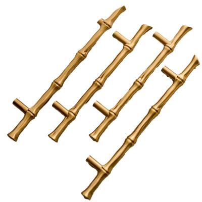 China Modern Solid Alloy T-Bar Drawer Pull Handle Golden Luxury Furniture Handles for Kitchen Dresser Bedroom Apartment Use Factory for sale