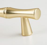 China New Design Bamboo Shape T-Bar Door Pull Handles Zinc Alloy Furniture Handles for Cabinets Cupboards Dressers- for Drawers for sale