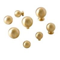 China Modern Gold Tapered Brass Drawer Handles for Kitchen Bathroom Living Room Furniture Cabinets Wardrobes Bronze Doors Knobs for sale