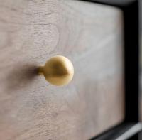China Modern Gold Tapered Brass Drawer Handles for Kitchen Bathroom Living Room Furniture Cabinets Wardrobes Bronze Doors Knobs for sale
