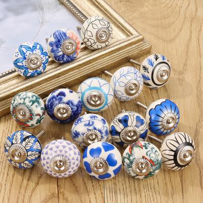 China Vintage Zinc Ceramic Knob Classic Style Cartoon Drawer Cabinet Door Handle Acrylic Brass Zamak Steel Resin Wood for Living Room for sale