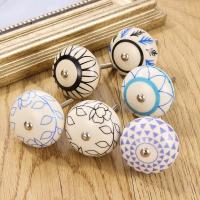 China Vintage Zinc Ceramic Knob Classic Style Cartoon Drawer Cabinet Door Handle Acrylic Brass Zamak Steel Resin Wood for Living Room for sale