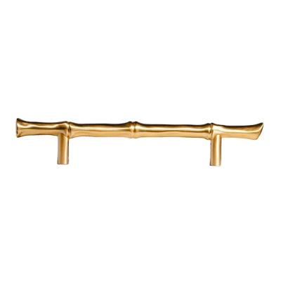 China New Design Solid Brass Contemporary Furniture Handle Gold T-Bar Door Pull Dresser Knobs for Wardrobe and Drawer for sale