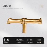 China New Design Solid Brass Contemporary Furniture Handle Gold T-Bar Door Pull Dresser Knobs for Wardrobe and Drawer for sale