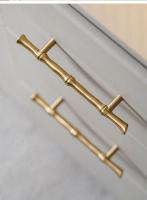 China New Design Solid Brass Contemporary Furniture Handle Gold T-Bar Door Pull Dresser Knobs for Wardrobe and Drawer for sale