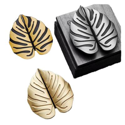China Antique Zinc Alloy Leaf Pair Handle Light Luxury High-End Cabinet Door Handle for Wardrobe Drawer Closet Shoe Wine Cupboard for sale