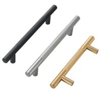 China Modern Simple Light Luxury Nordic Products Hardware Furniture Handle T-Handle Cabinet Drawer Aluminum Alloy for Wardrobe Kitchen for sale