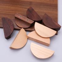 China Modern Half Moon-Shaped Wood Cabinet Handles Semicircle Wooden Furniture Knobs for Dresser Drawer Kitchen Bedroom Outdoor Use for sale