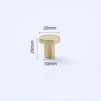 China Modern Classic Round Solid Brass Knobs with Brushed Gold Finish for Dresser Drawer Bedroom & Bathroom Cabinets & Kitchen Use for sale
