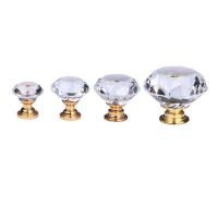 China 2025 Crystal Diamond Shape Kitchen Bedroom Hotel Cabinet Handles Knobs with Easy Installation for sale